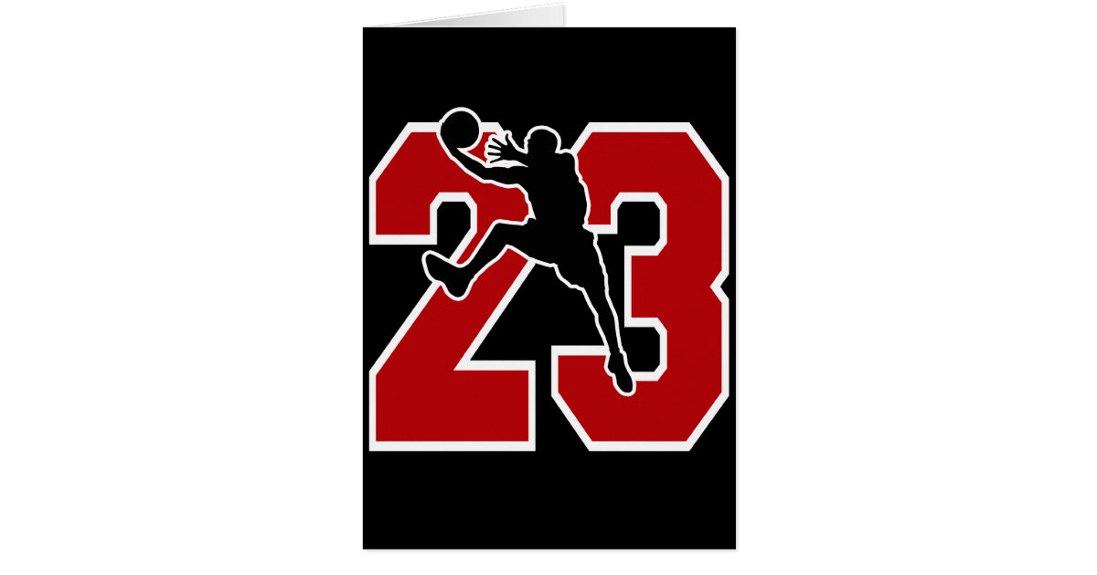 NUMBER 23 WITH BASKETBALL PLAYER | Zazzle