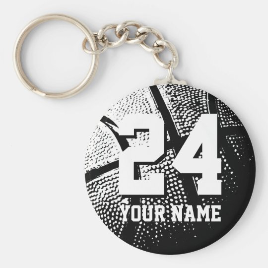 Number 24 basketball keychains | Personalizable | Zazzle.com