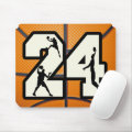 Number 24 Basketball Mouse Pad | Zazzle