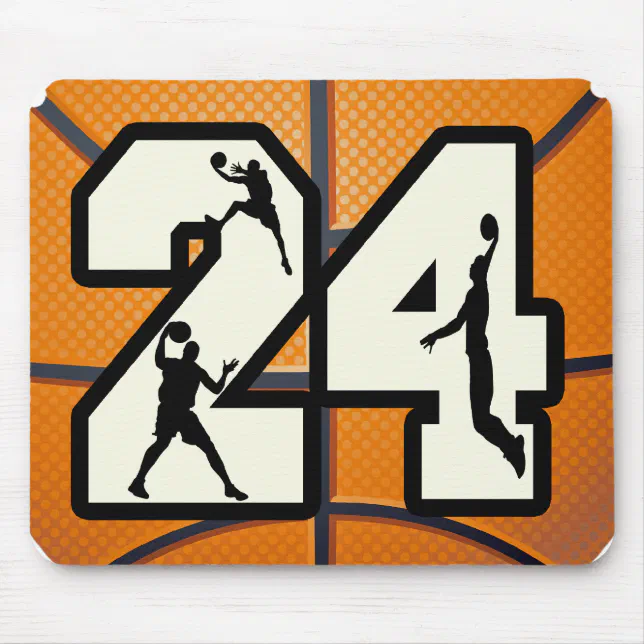 Number 24 Basketball Mouse Pad | Zazzle