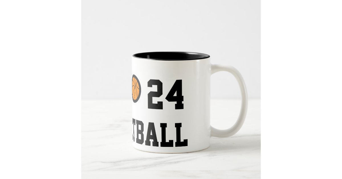 Number 24 basketball mug | Personalizable | Zazzle