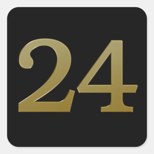 Number 24 Stickers | Zazzle