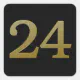 Number 24 Gold Square Sticker | Zazzle