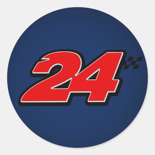 Number 24 - Sticker | Zazzle.com