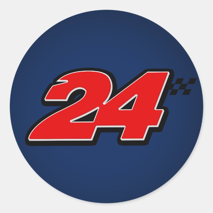 Number 24 - Sticker | Zazzle.com