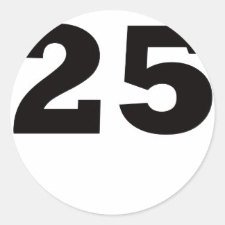Number 25 sticker