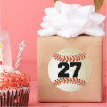 Number 27 Baseball Classic Round Sticker | Zazzle