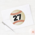 Number 27 Baseball Classic Round Sticker | Zazzle