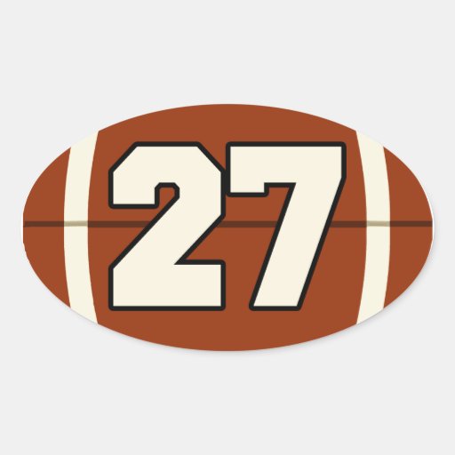 Number 27 Football Sticker | Zazzle