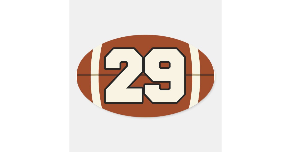 Number 29 Football Sticker | Zazzle