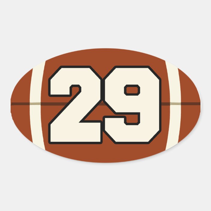Number 29 Football Sticker | Zazzle.com