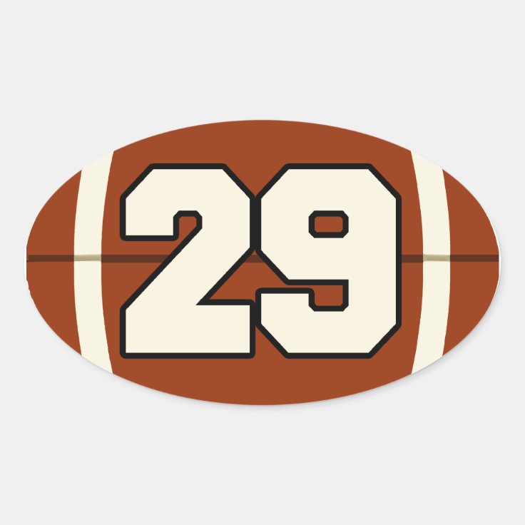 Number 29 Football Sticker | Zazzle