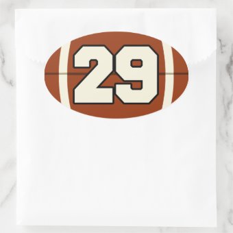 Number 29 Football Sticker | Zazzle