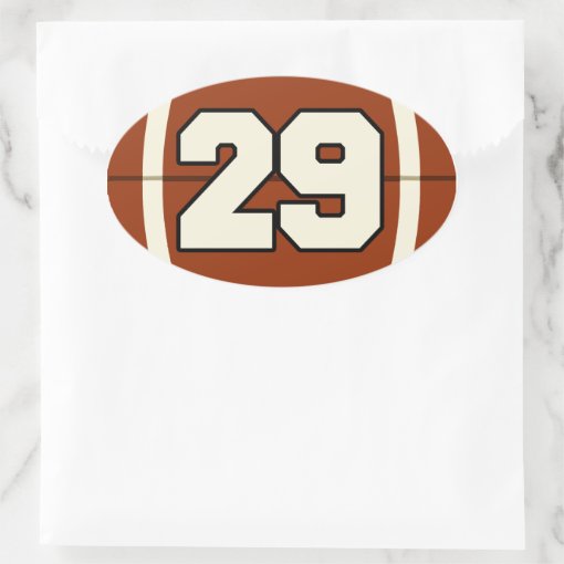 Number 29 Football Sticker | Zazzle