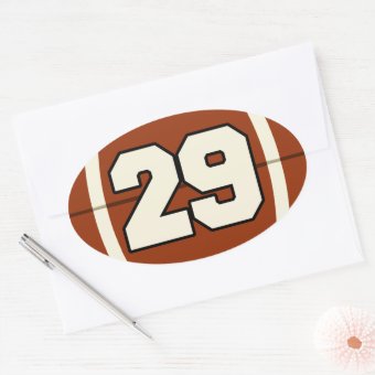 Number 29 Football Sticker | Zazzle