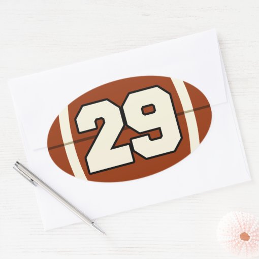 Number 29 Football Sticker | Zazzle