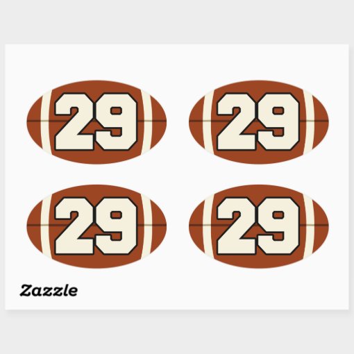 Number 29 Football Sticker | Zazzle
