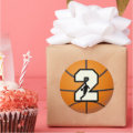 Number 2 Basketball and Player Classic Round Sticker | Zazzle