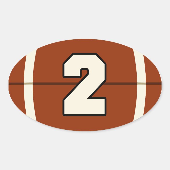 Number 2 Football Sticker | Zazzle.com