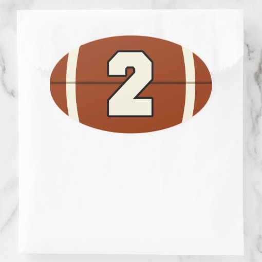 Number 2 Football Sticker | Zazzle