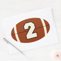 Number 2 Football Sticker | Zazzle