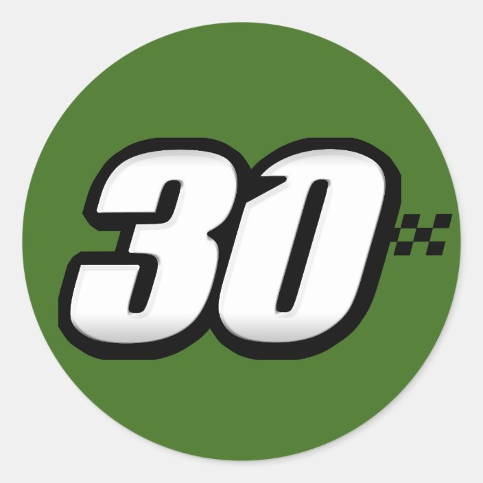 Number 30 - Sticker | Zazzle