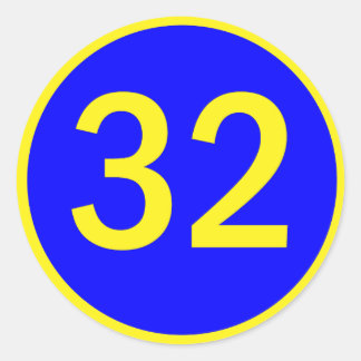238+ Number 32 Stickers and Number 32 Sticker Designs | Zazzle