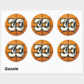 Number 33 Basketball Classic Round Sticker | Zazzle