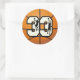 Number 33 Basketball Classic Round Sticker | Zazzle