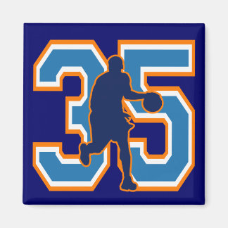 NUMBER 35 WITH BASKETBALL PLAYER MAGNETS