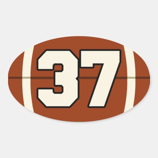 Number 37 Football Sticker | Zazzle