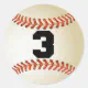 Number 3 Baseball Classic Round Sticker | Zazzle