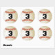 Number 3 Baseball Classic Round Sticker | Zazzle