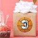 Number 3 Basketball and Player Classic Round Sticker | Zazzle