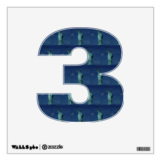 Number 3 Wall Decals & Wall Stickers | Zazzle
