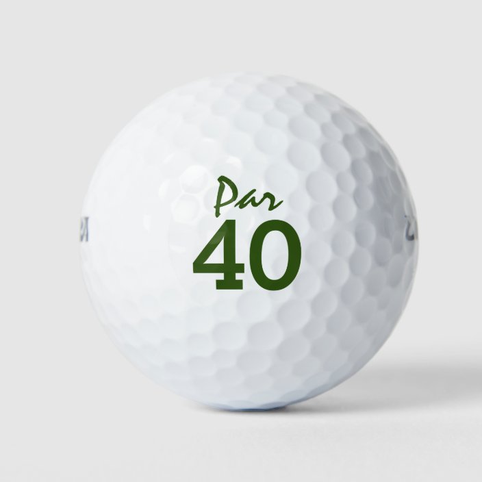 Number 40 par golf course for 40th birthday golfer golf balls | Zazzle.com