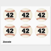 Number 42 Baseball Classic Round Sticker | Zazzle