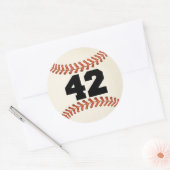 Number 42 Baseball Classic Round Sticker | Zazzle