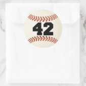 Number 42 Baseball Classic Round Sticker | Zazzle