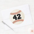 Number 42 Baseball Classic Round Sticker | Zazzle