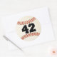 Number 42 Baseball Classic Round Sticker | Zazzle