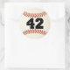 Number 42 Baseball Classic Round Sticker | Zazzle