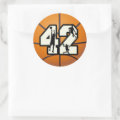 Number 42 Basketball Classic Round Sticker | Zazzle