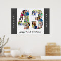 Number 43 Photo Collage for 43rd Birthday Poster | Zazzle