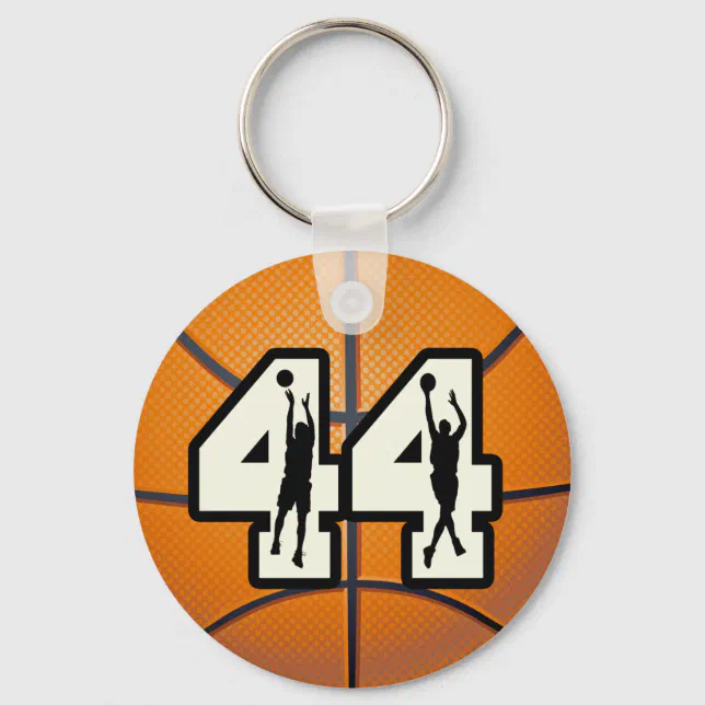 Number 44 Basketball Keychain | Zazzle