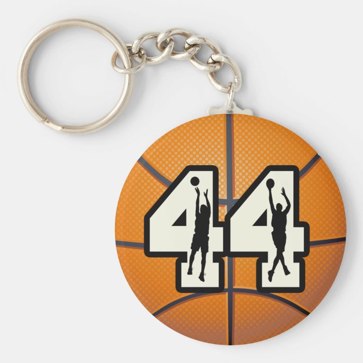 Number 44 Basketball Keychain | Zazzle