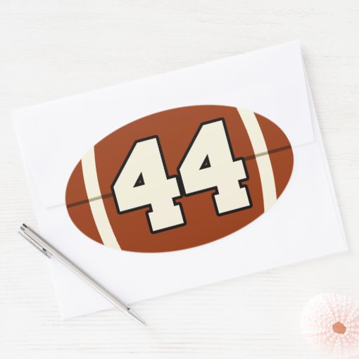 Number 44 Football Sticker | Zazzle