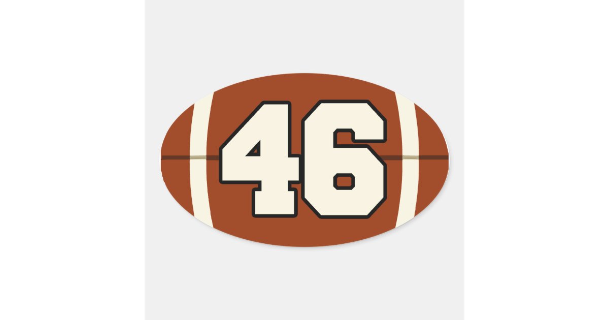 Number 46 Football Sticker | Zazzle