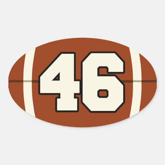 Number 46 Football Sticker | Zazzle