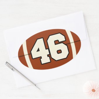 Number 46 Football Sticker | Zazzle